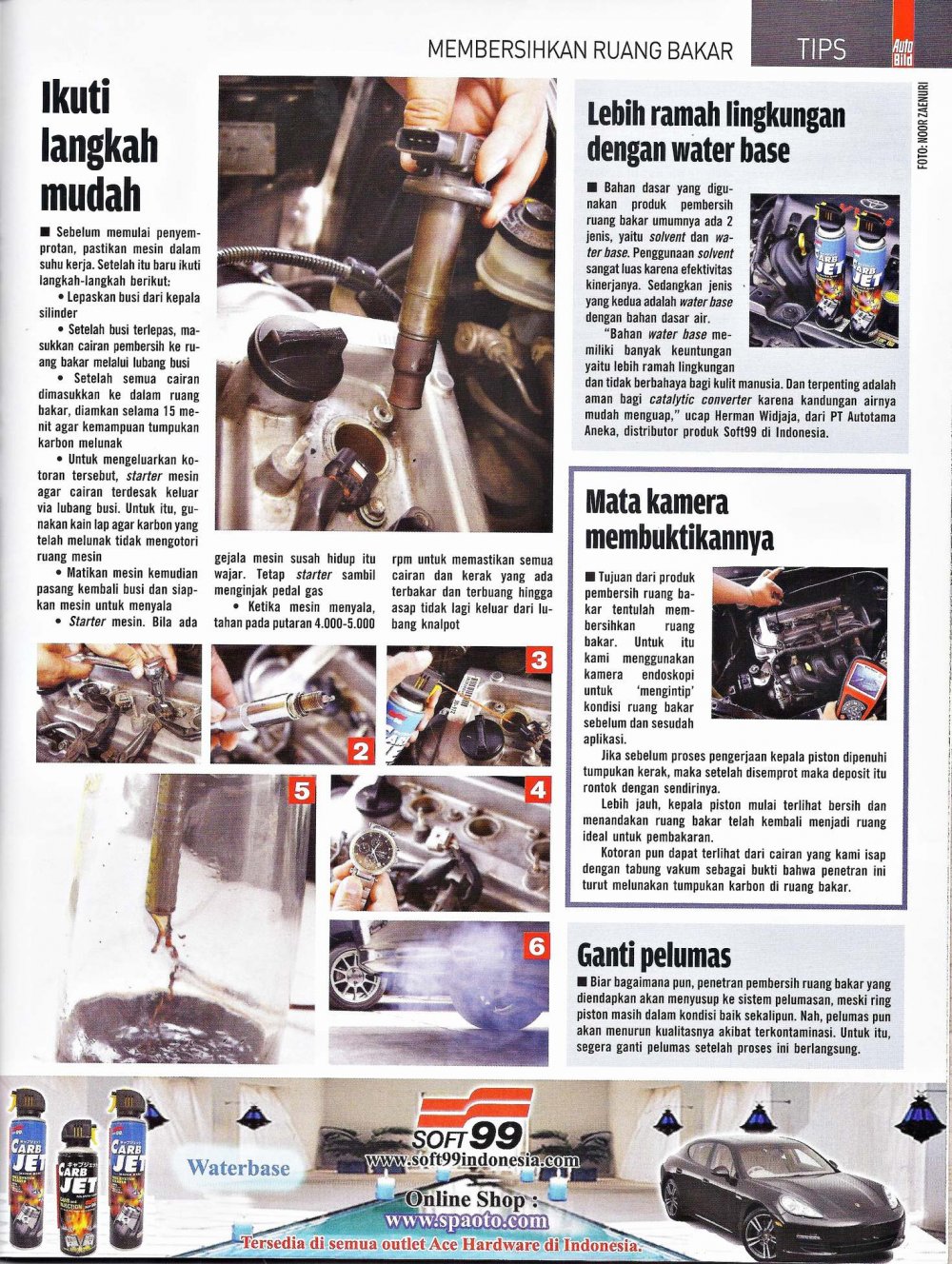 Cara membersihkan ruang bakar mesin dengan Carbjet - Soft99Indonesia ...